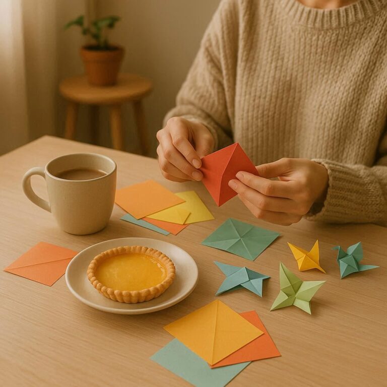 Pie Susu + Origami: Proyek Kreatif Hari Minggu yang Menenangkan