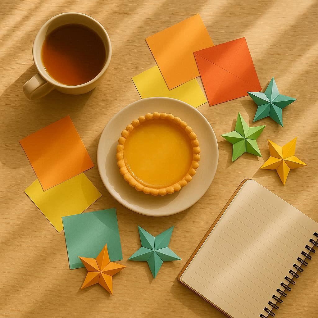 Pie Susu + Origami: Proyek Kreatif Hari Minggu yang Menenangkan